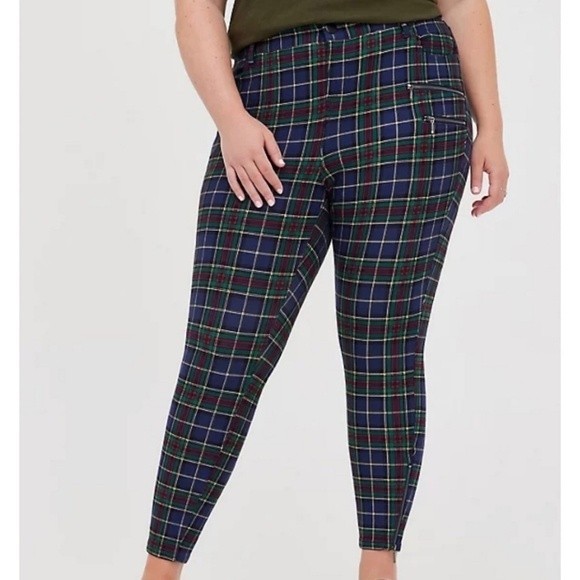 torrid | Pants & Jumpsuits | Torrid Plaid Ponte Skinny Fit Pants With ...